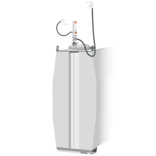 SAMOA Pumpmaster 2 - 3:1 Ratio Air Operated Tank Mounted Oil Pump Kit